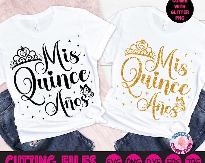 Mis Quince SVG, Mis XV, Quinceañera SVG, Cricut, Png, Svg, Sublimation ...