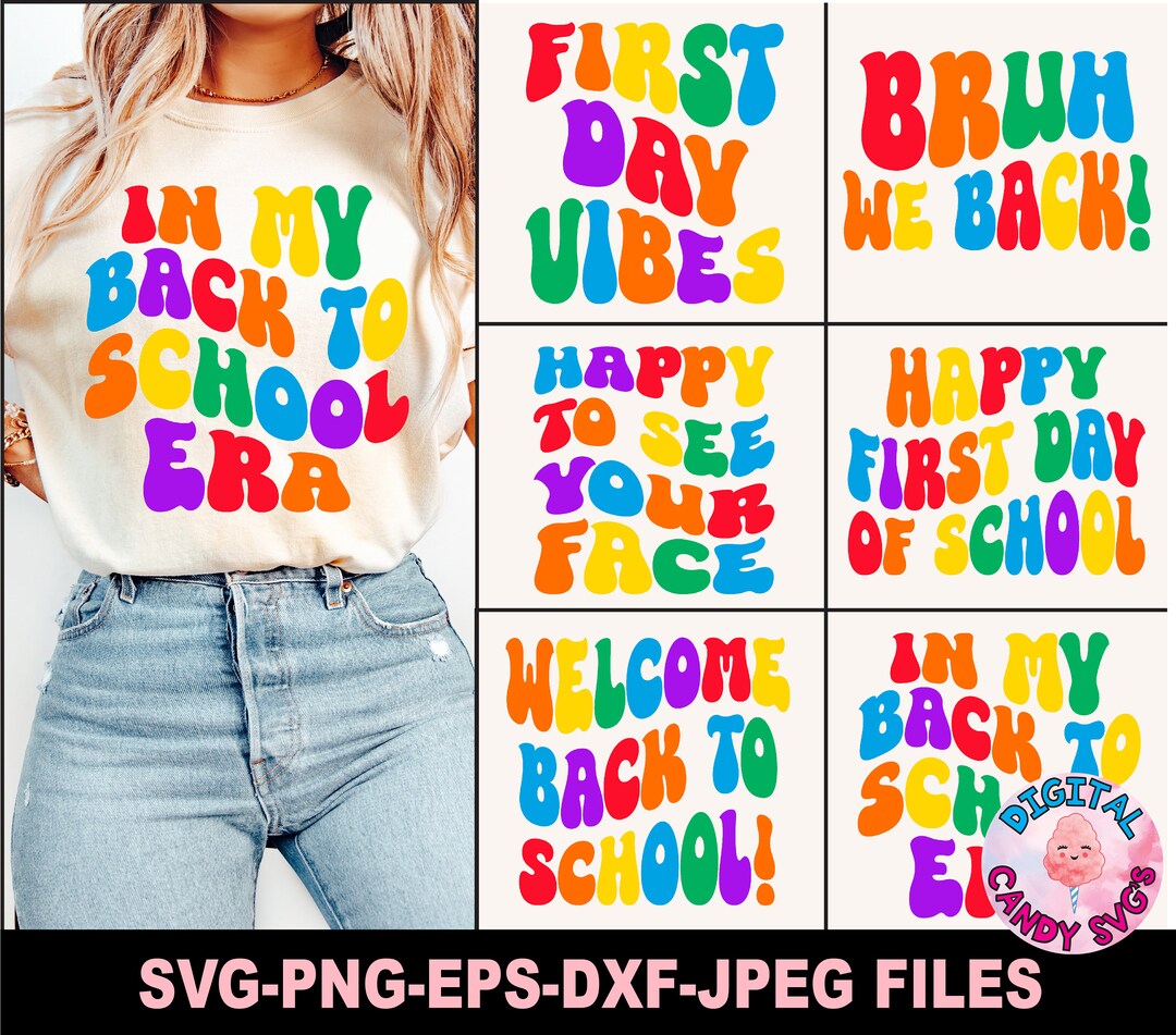 Happy First Day of School Svg Png, First Day Vibes Svg, Happy to See ...