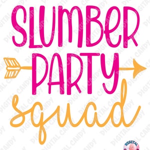 Slumber Party Squad Svg, Slumber Party Svg, Sleepover Squad Svg, Girl ...