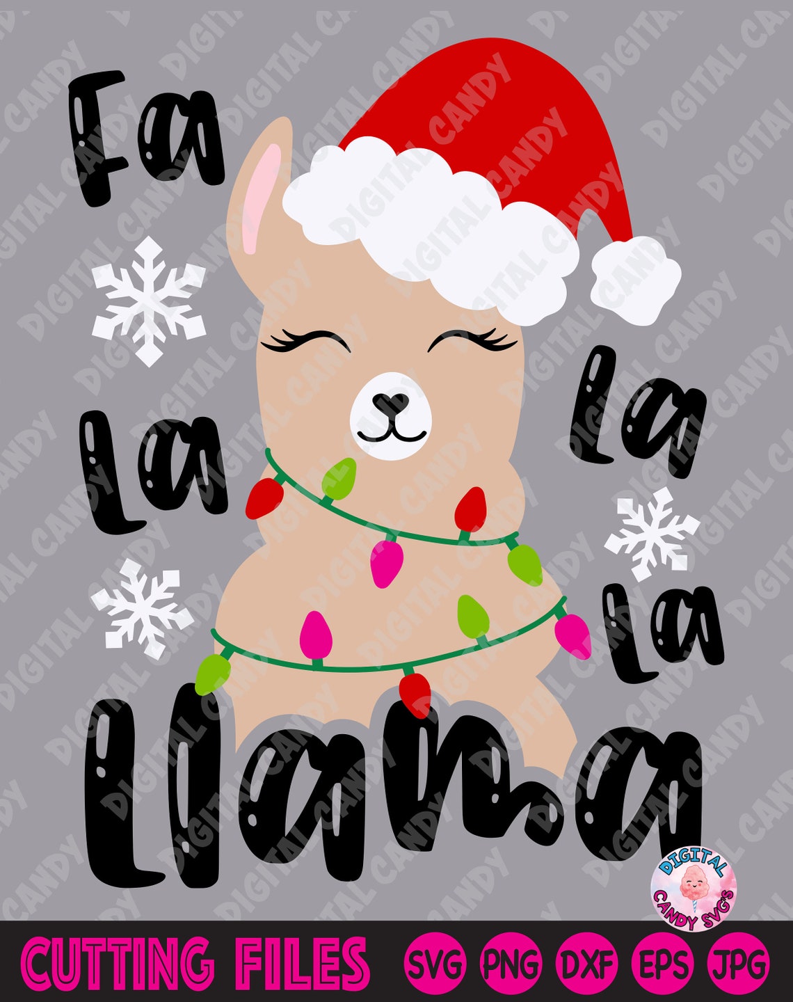Fa La La La Llama Svg, Kids Christmas Svg, Llama Svg, Alpaca Svg ...
