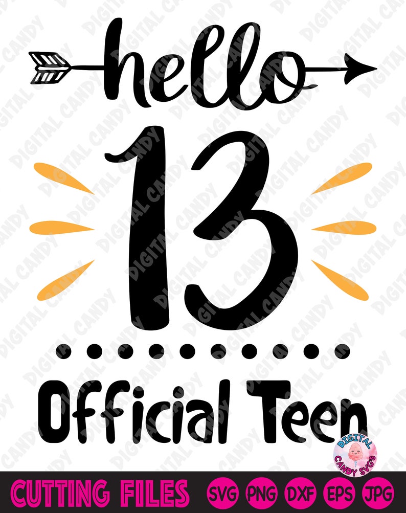 13 Officially a Teen Svg 13th Birthday Svg Girls Birthday | Etsy
