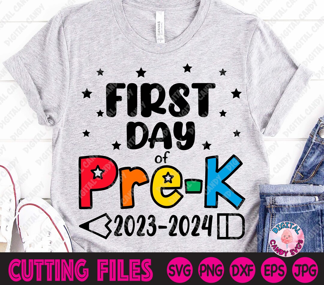 First Day of Pre-k, First Day of School Svg, Pre-k Svg, Svg Files for ...
