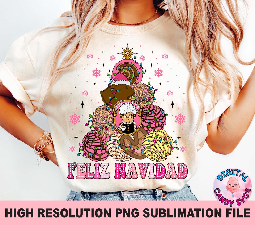 Mexican Christmas PNG, Concha Chirstmas Tree Png, Cafecito Y Pan Dulce ...