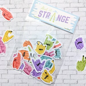 Custom ASL Letter Stickers, Waterproof Vinyl Decal Sticker, Laptop ...