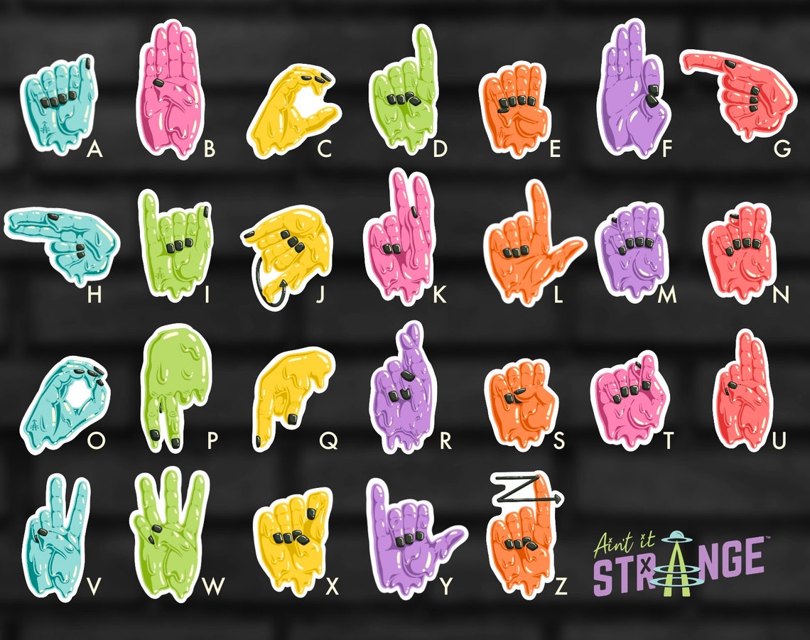 Custom ASL Letter Stickers Waterproof Vinyl Decal Sticker - Etsy