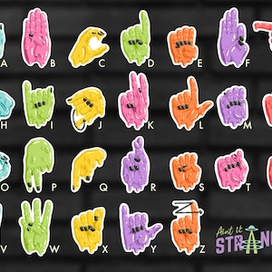 Custom ASL Letter Stickers, Waterproof Vinyl Decal Sticker, Laptop ...