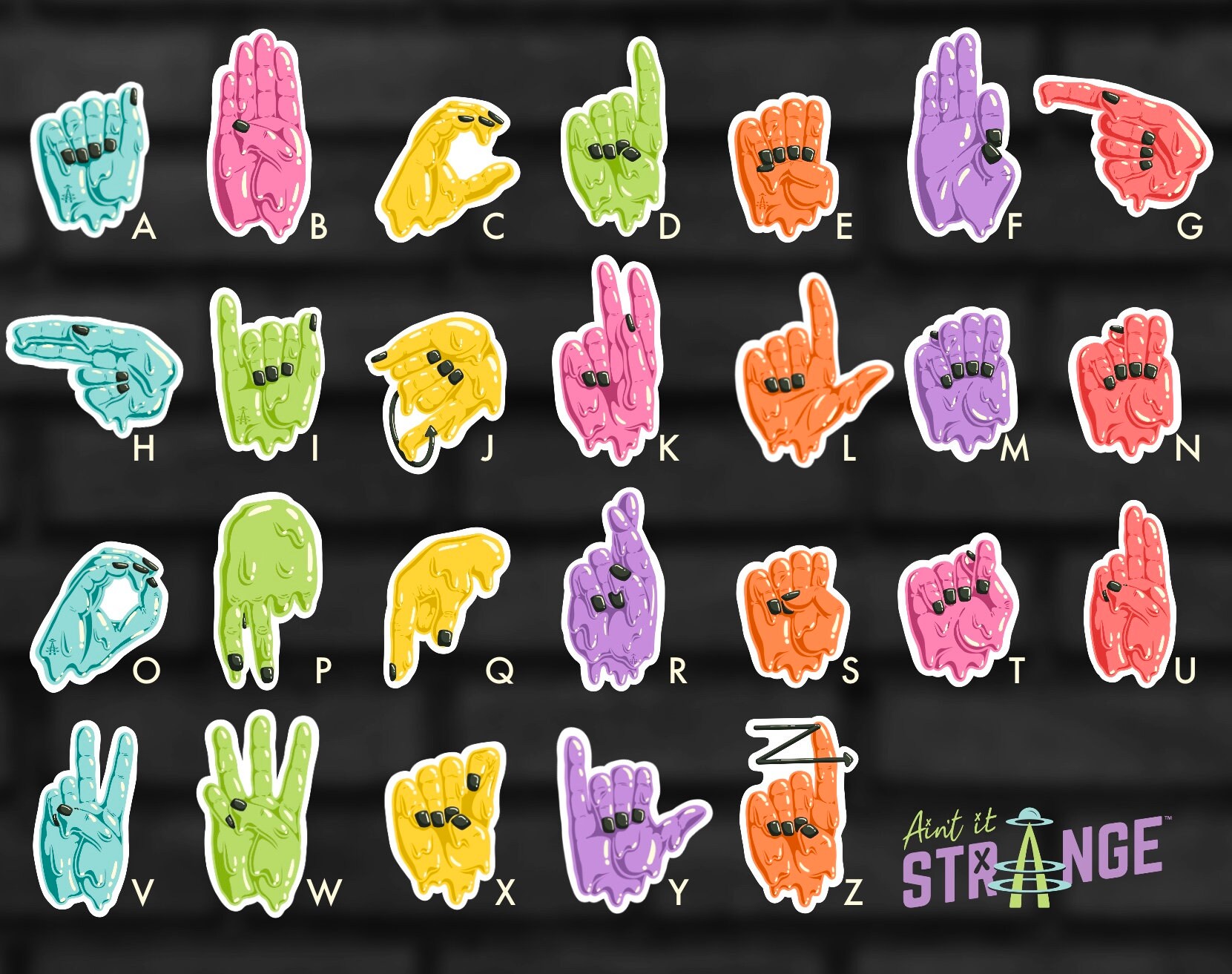 Custom ASL Letter Stickers Waterproof Vinyl Decal Sticker - Etsy