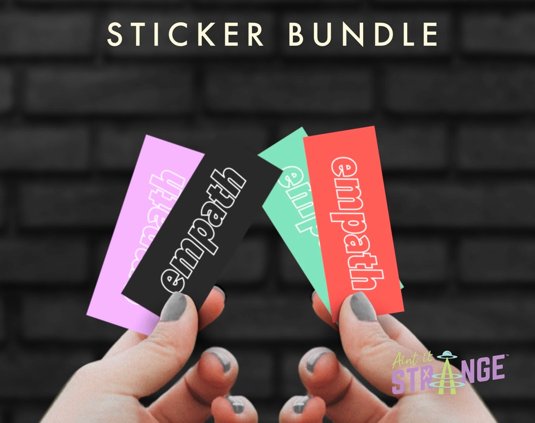 Waterproof Vinyl Empath Decal Sticker Pack Bundle, Laptop Sticker ...