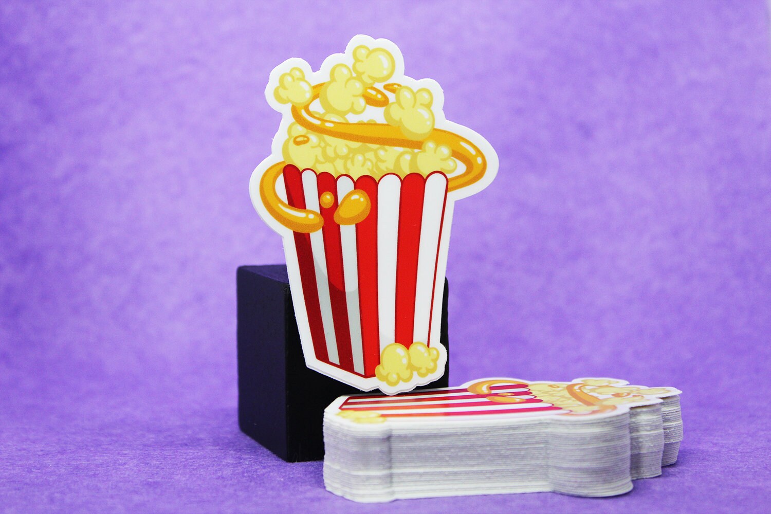 Waterproof Vinyl Popcorn Decal Sticker Laptop Sticker Phone | Etsy