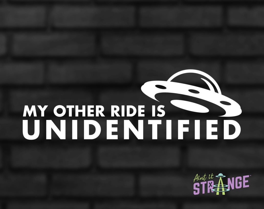 6” UFO Car Decal, UFO Car Sticker, Funny Car Stickers, Weird Car ...