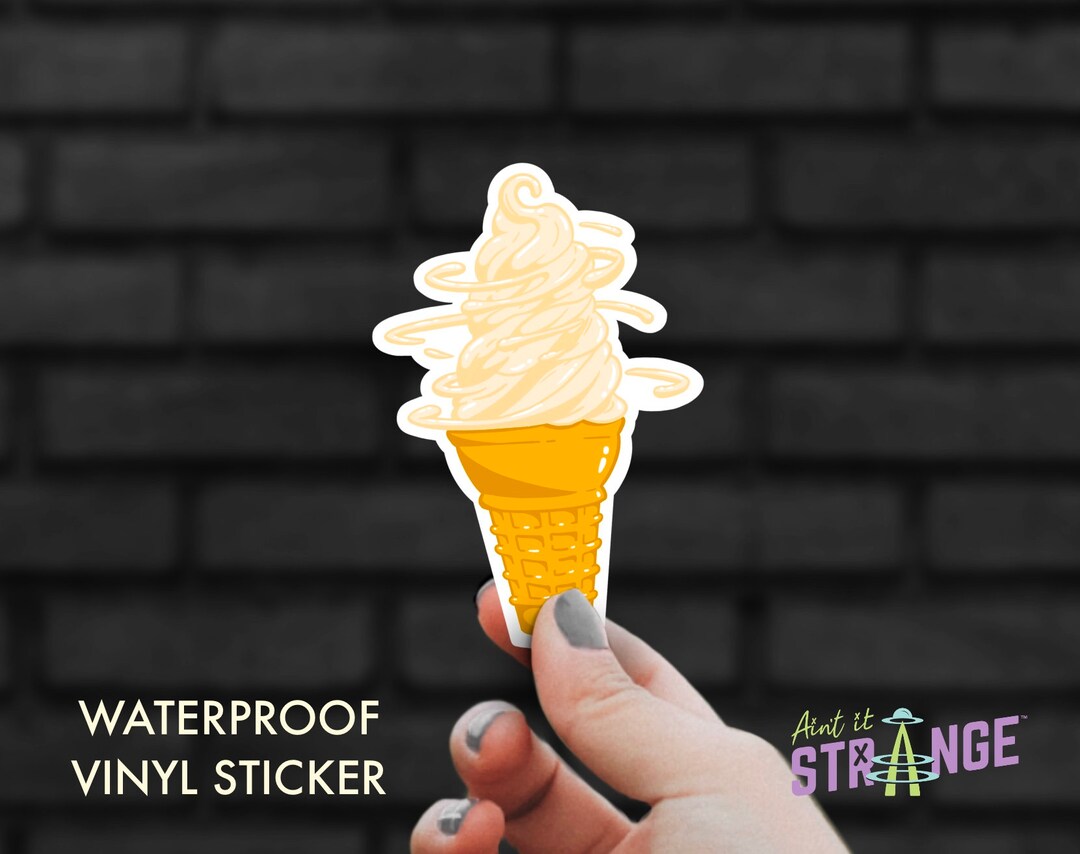 Waterproof Vinyl Ice Cream Decal Sticker, Laptop Sticker, Phone Case ...