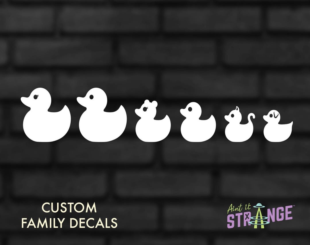 Rubber Duck Family Car Decals, Jeep Duck Car Stickers, Stick Figure ...
