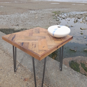 Bespoke Herringbone Side Table - Etsy UK