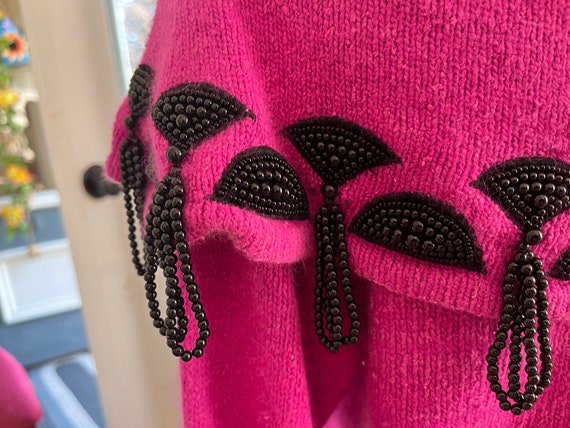 1990s IB Diffusion beaded off shoulder sweater fabulo… - Gem