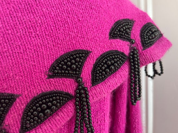 1990s IB Diffusion beaded off shoulder sweater fabulo… - Gem