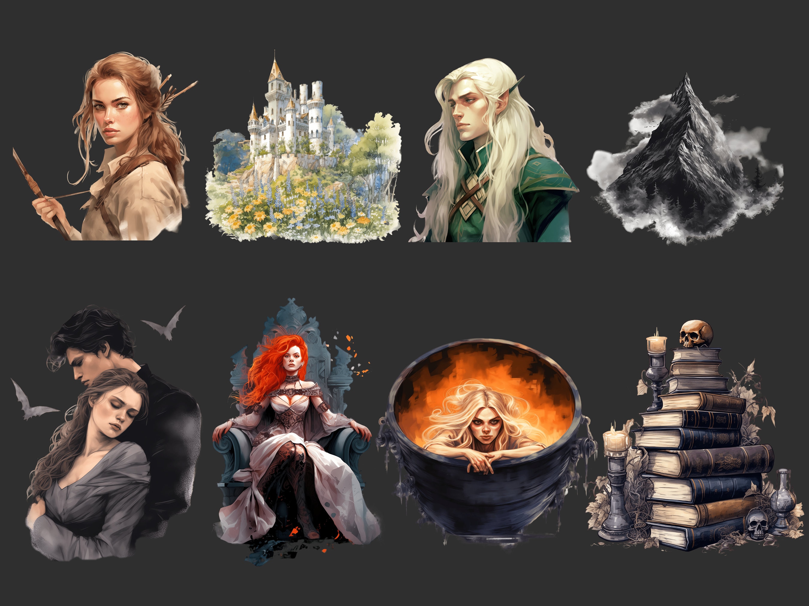 Fanfiction Clipart, Faerie PNG Bundle, Fanfic Clip Art, SJM Clipart ...