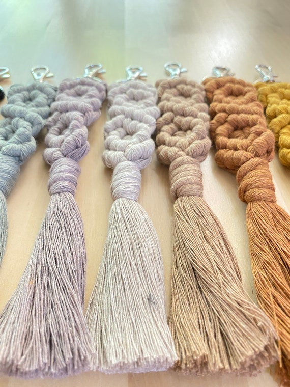 Macrame Keychain Handmade Macrame Gift Homemade Gift | Etsy