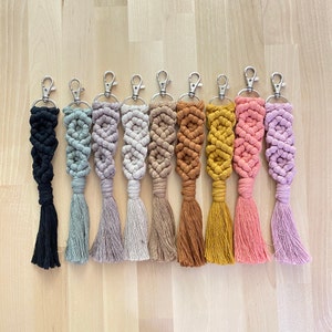 Macrame Keychain Handmade Macrame Gift Homemade Gift Macrame Teacher ...