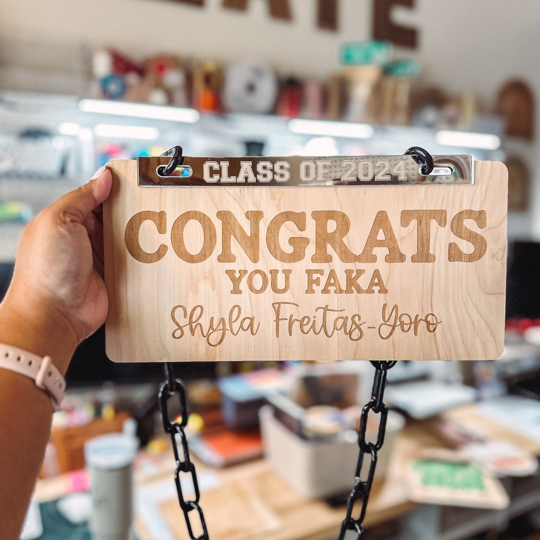 Congrats You Faka Personalized Lei | Graduation Lei | Funny Graduation ...