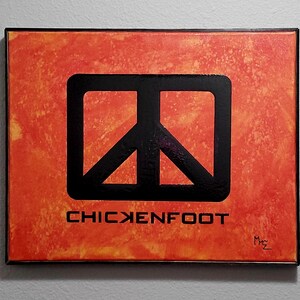 Chickenfoot-original Acrylic Painting on Canvas 16x20 Framed - Etsy