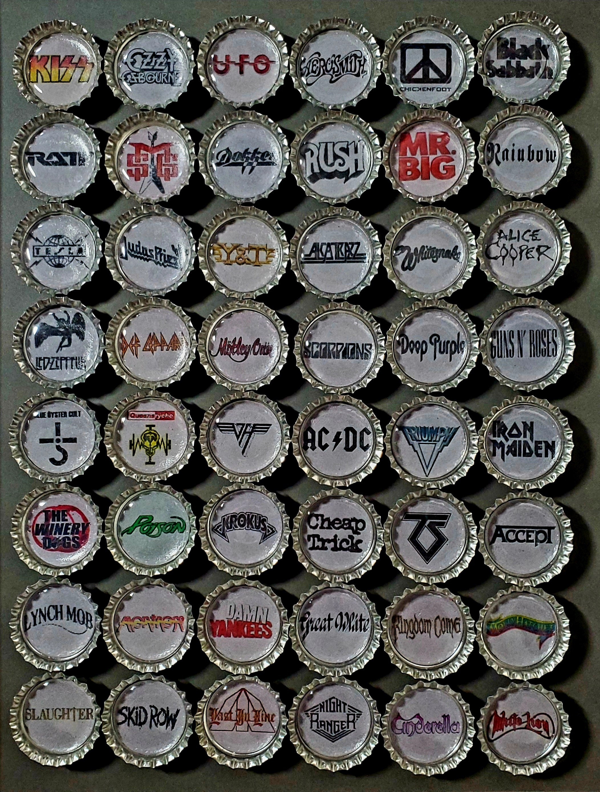 ROCK BAND MAGNETS. Customize Your Own 4-pack. 80's Rock, Classic Rock ...