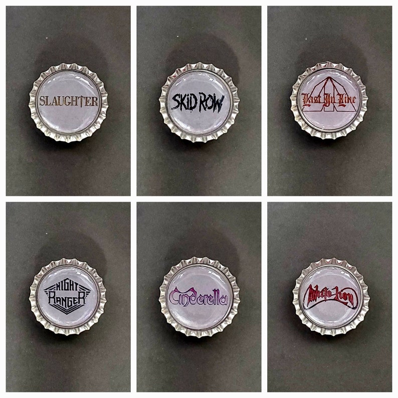 ROCK BAND MAGNETS. Customize Your Own 4-pack. 80's Rock, Classic Rock ...