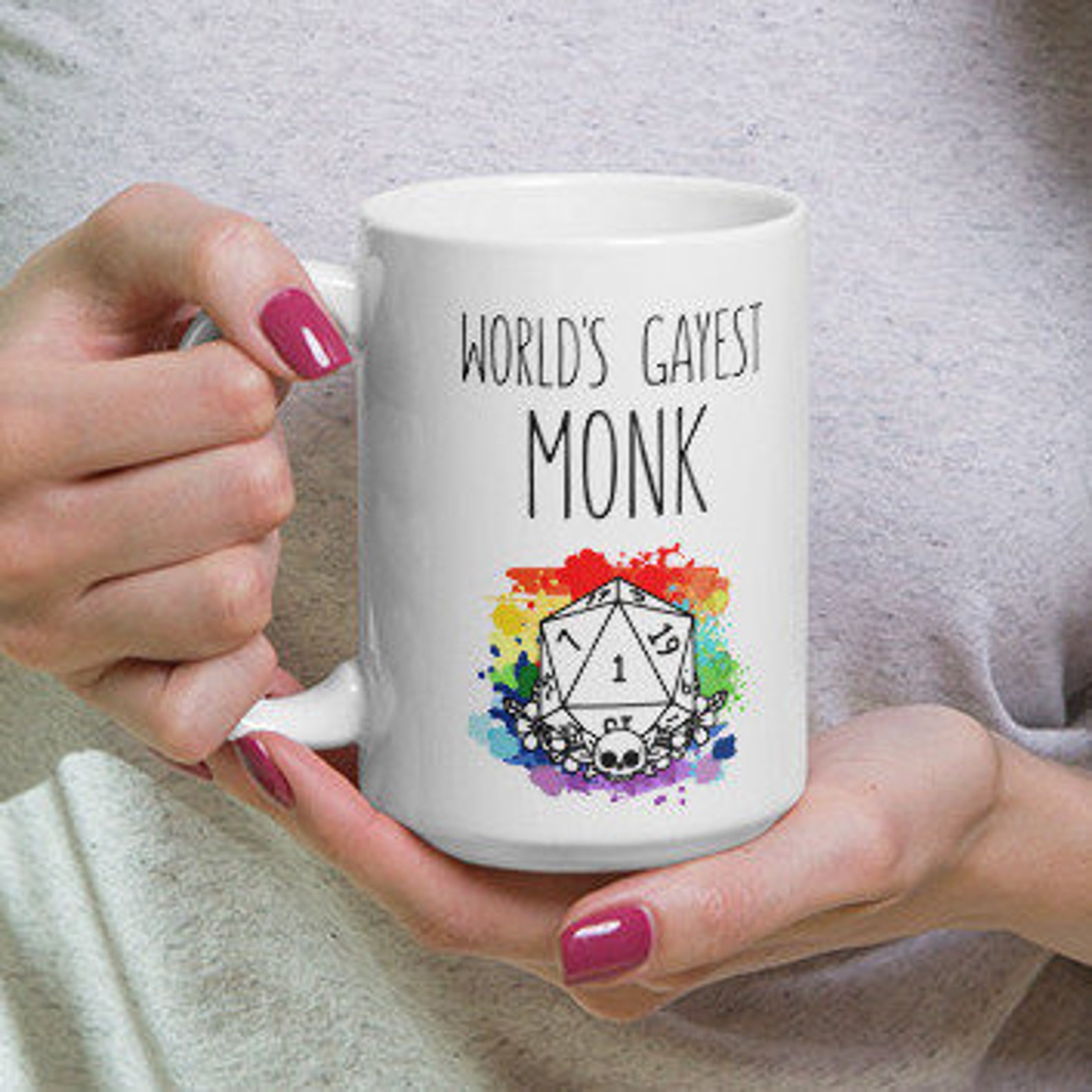 Monk Dungeons and Dragons Monk Mug Monk Dnd Gift D20 - Etsy