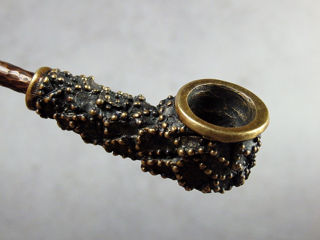 Rivets Smoking Pipe, Original Hand Made Smoking Souvenir, Custom Bronze ...