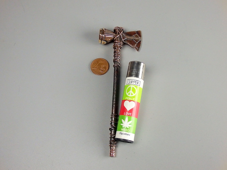 Thor's Hammer Smoking Pipe Custom Bronze Gift for Smoker | Etsy