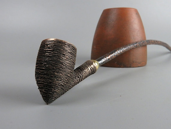Freehand Churchwarden Pipe Scratched Bronze Smoking Pipe - Etsy