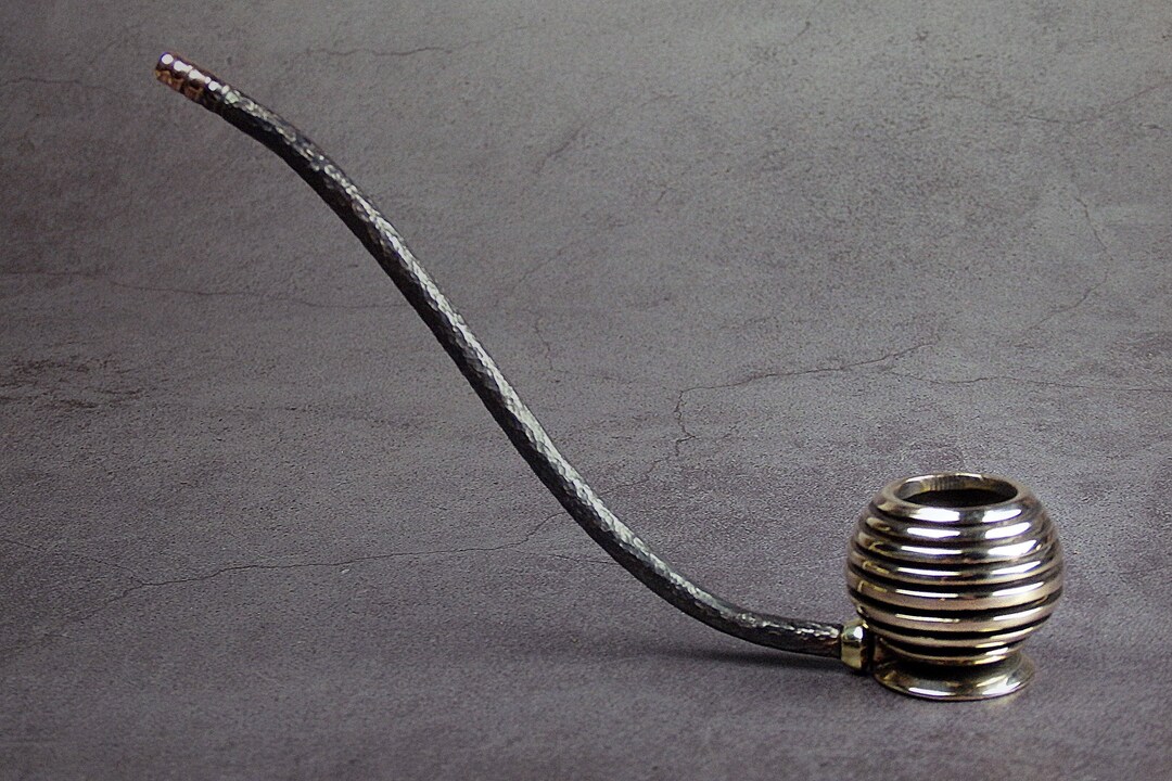 Radiator Poker Pipe, Handcrafted Bronze Smoking Set, Custom Freehand ...