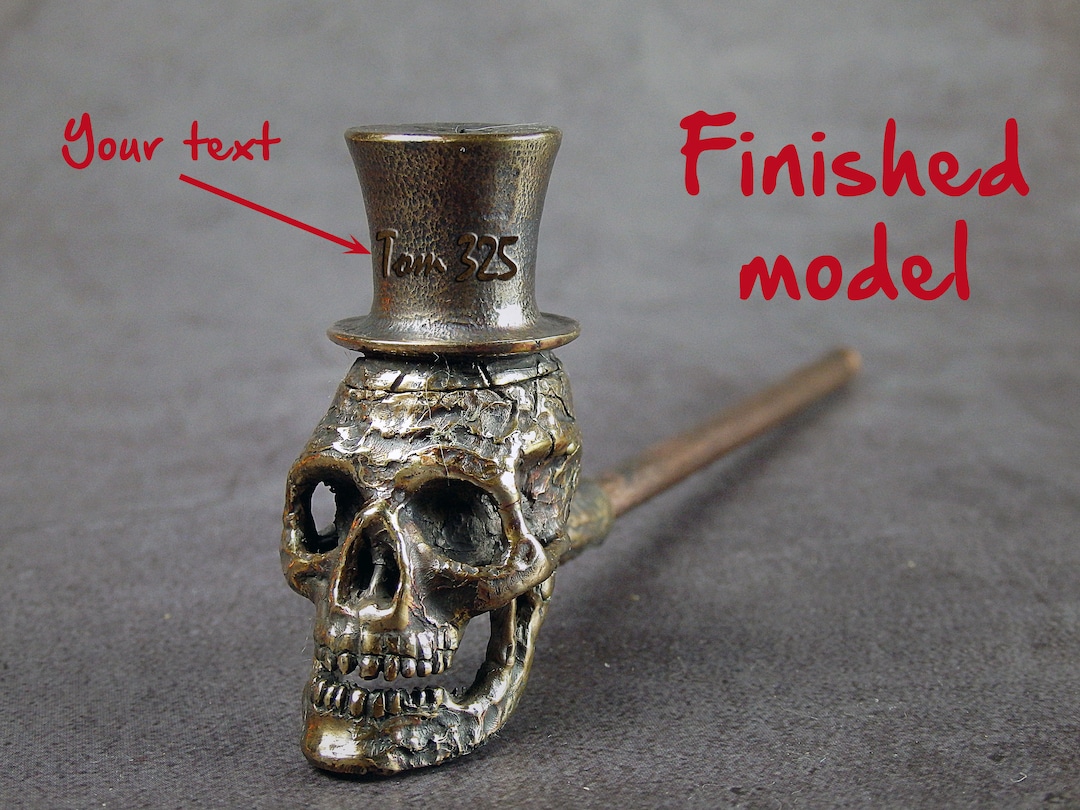 Human Skull Customized Smoking Pipe With Your Text, Creating and ...