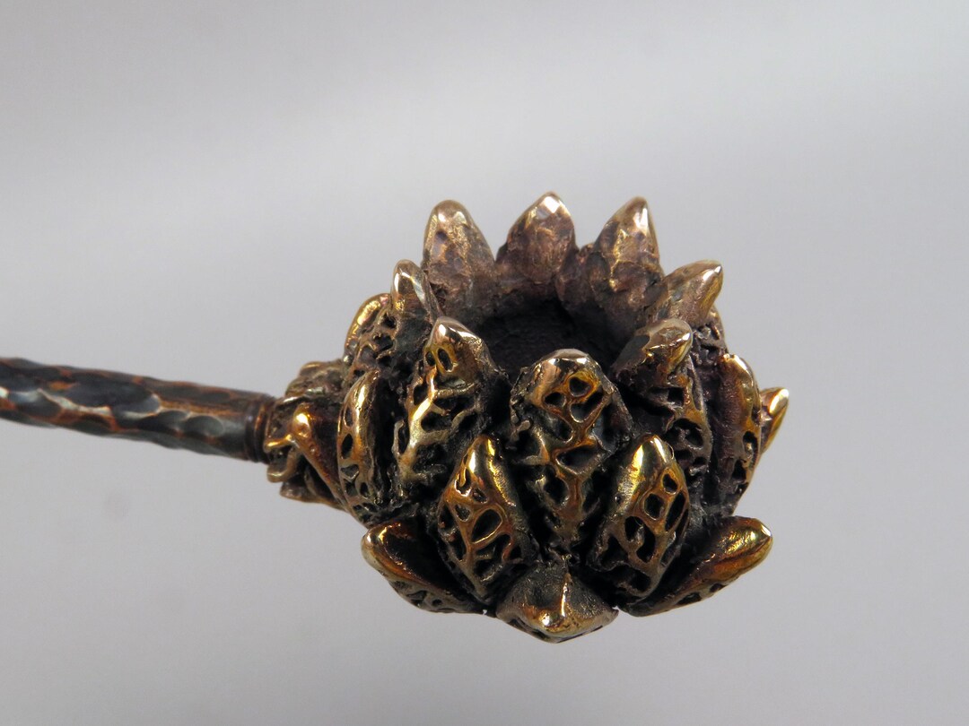 Golden Lotus Pipe, Original Bronze Flower, Handmade Smoking Set, Custom ...