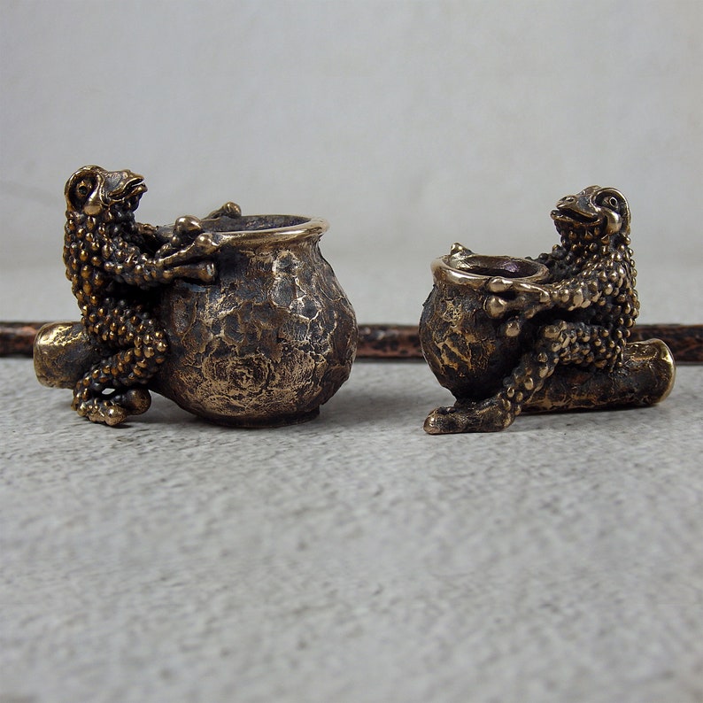 Frog Smoking Pipe Original Hand Made Pipe Custom Bronze | Etsy