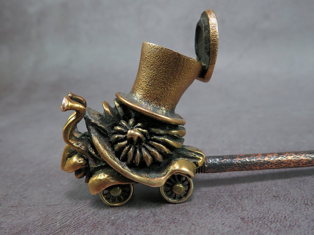 Speedy Snail Desktop Pipe With Lid, Handcrafted Bronze Smoking Set ...