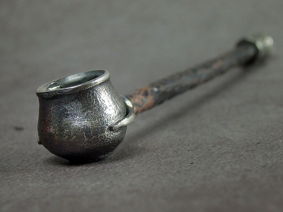 Big Silver Pot Smoking Pipe, Handcasted Pot With Grip, Unique Custom ...