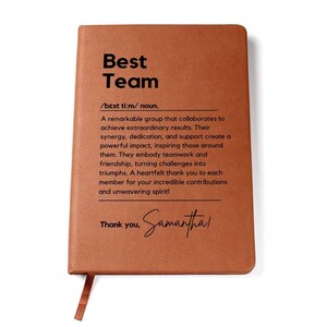 Personalized Best Team Journal Custom Bulk Journals Corporate Gift Team ...