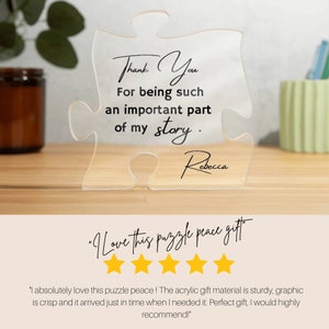Farewell Present for Mentor Gift Puzzle Piece Appreciation Plaque ...