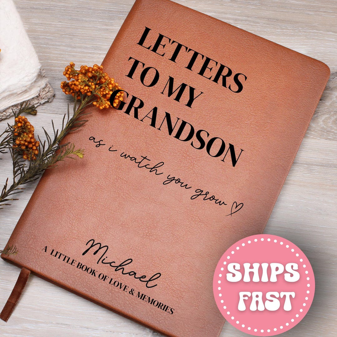 Letters to My Grandson Personalized Name Notebook Custom New Grandma ...