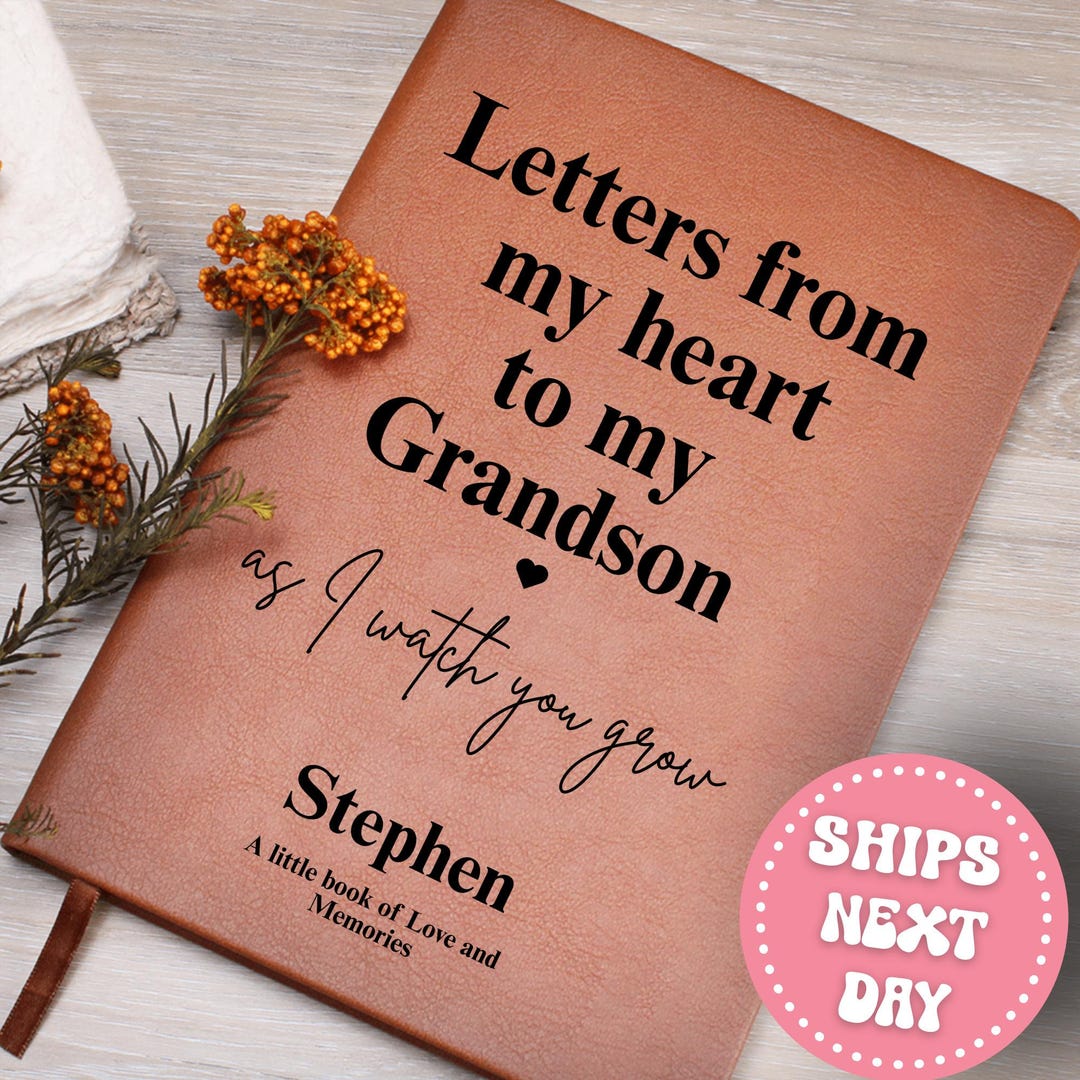 Letters From My Heart to My Grandson Notebook Custom Personalized New ...