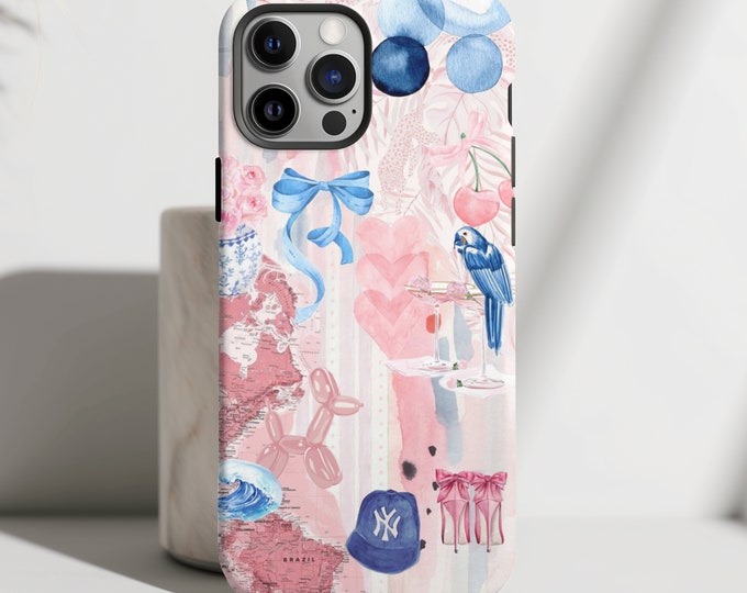 Coastal Coquette Collage Phone Case, Preppy and Cute Aesthetic, iPhone ...