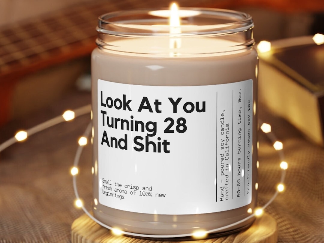 28th Birthday Candle Look at You Turning 28 Funny Birthday Gift Custom ...