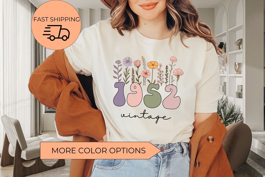 1952 Birthday Shirt, Vintage 1952 Shirt, 71st Birthday Gift for Women ...