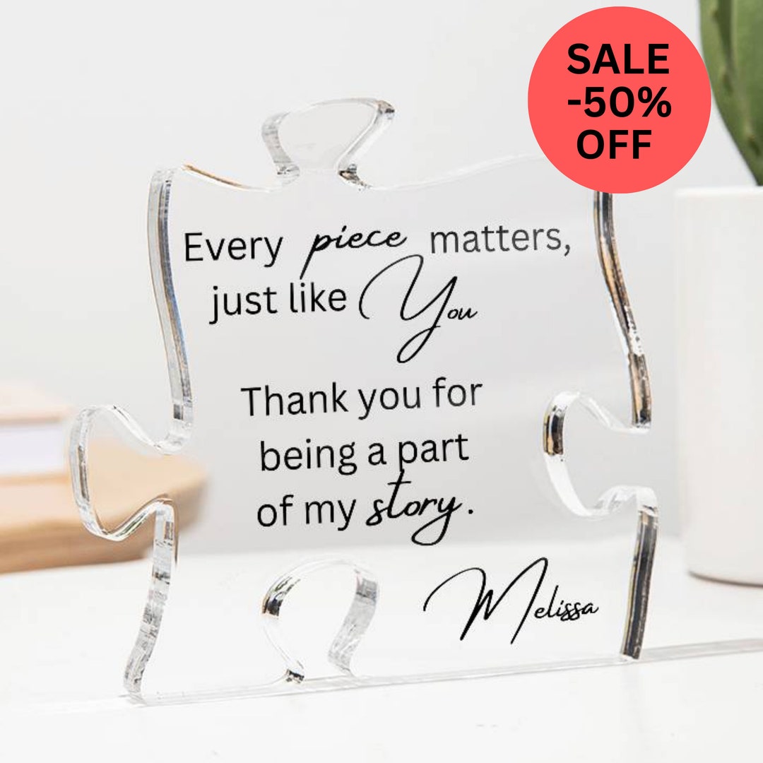 Personalized Mentor Appreciation Gift Puzzle Piece Appreciation Plaque ...