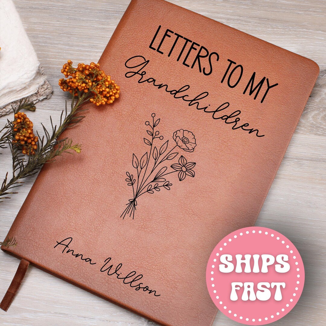 Letters to My Grandchildren Personalized Leather Journal Custom ...