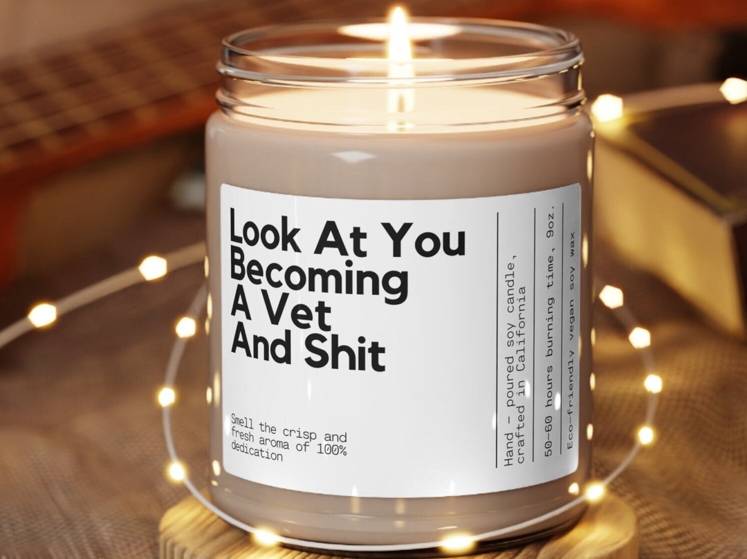 Candle Vet Tech Gift Vet Nurse Funny Veterinary Nurses Vet Dog Groomer ...