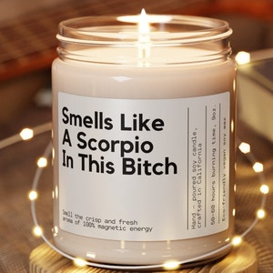 Personalized Scorpio Candle Custom Scorpio Birthday Gift Scorpio Star ...