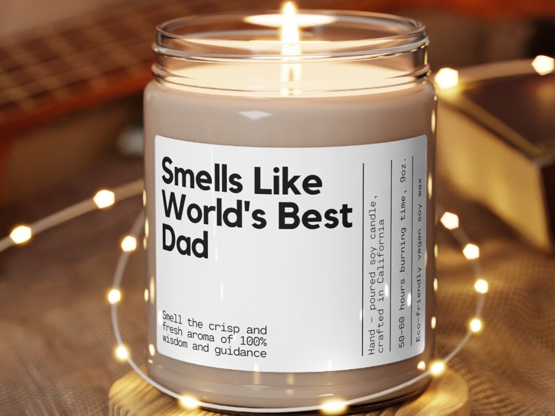 Personalized Gift for Dad Fathers Day Gift Funny Custom Dad Candle Dad ...