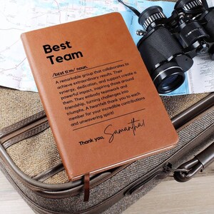 Personalized Best Team Journal Custom Bulk Journals Corporate Gift Team ...