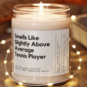 Personalized Tennis Candle Custom Gift for Tennis Player Funny Tennis ...